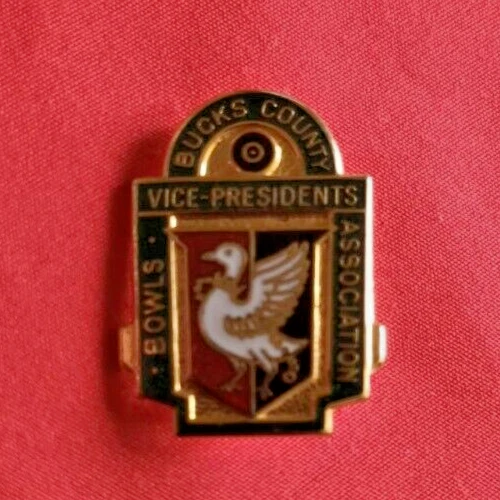 RARE - VINTAGE Bucks County Vice-Presidents Bowls Assoc. Pin Badge ...
