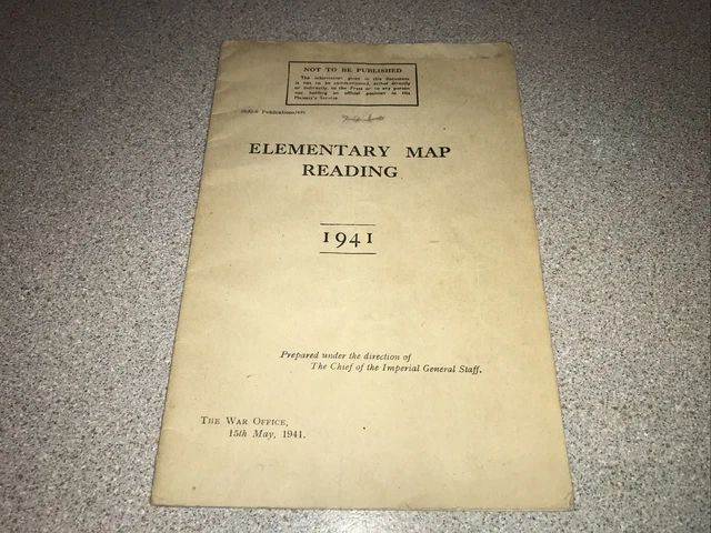 WW2 WAR OFFICE 1941 Elementary Map Reading Booklet £12.00 - PicClick UK
