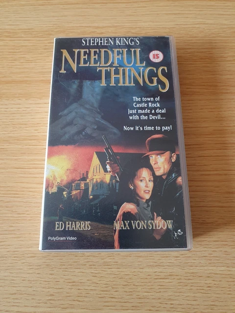 STEPHEN KING’S NEEDFUL Things VHS Tape Video Ed Harris Rare Collectable ...