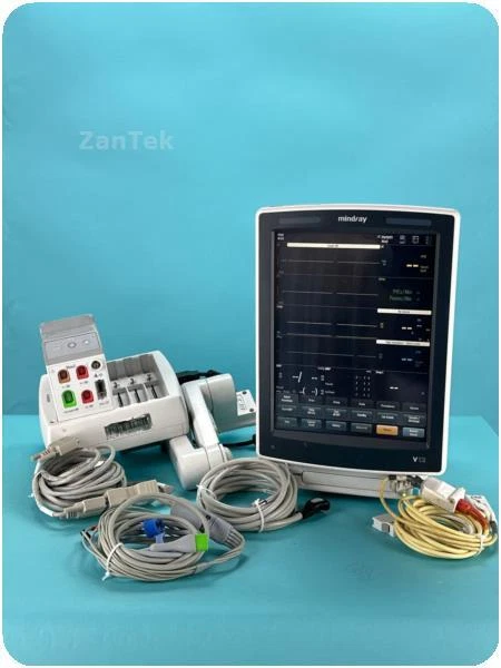 MINDRAY V12 TOUCHSCREEN Anesthesia Patient Monitor w/ SPO2 module ...