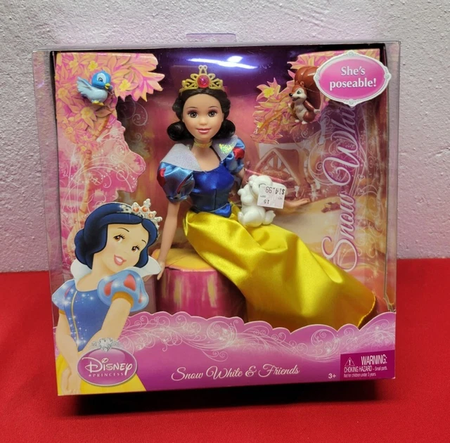 NEW 2009 DISNEY Princess Snow White and Friends Poseable Doll Mattel ...