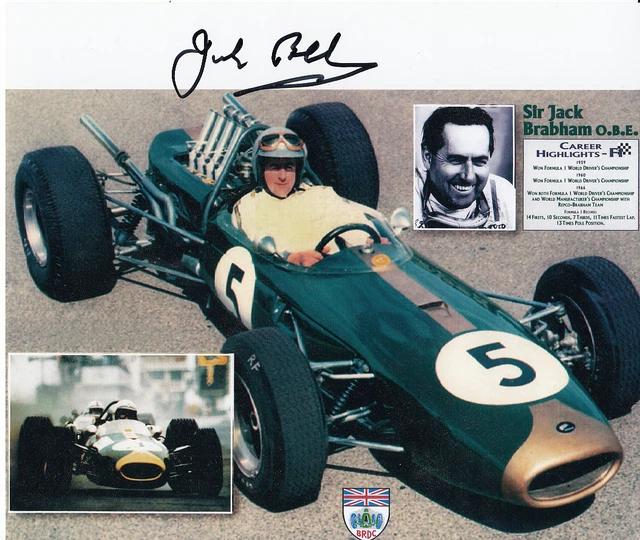 JACK BRABHAM HANDSIGNIERTES Formel 1 7x6 Foto. EUR 137,47 - PicClick DE