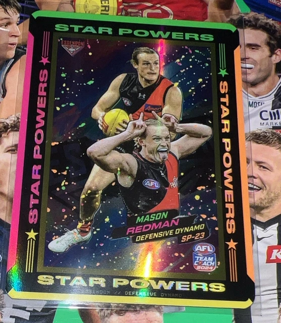 NEON STARPOWERS! 2024 AFL TEAMCOACH-MASON REDMAN-SP23 Defensive Dynamo ...
