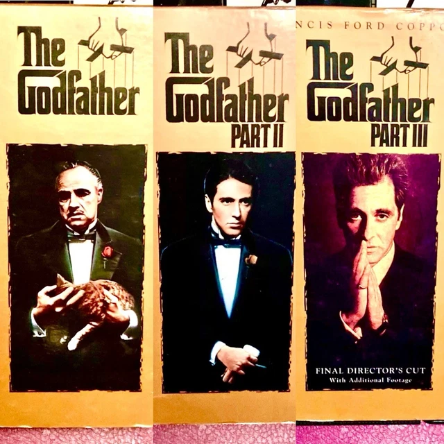 VINTAGE THE GODFATHER Collection Trilogy VHS Movie 1972 Box Set Parts 1 ...