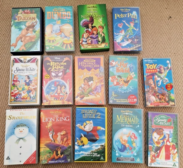 BUNDLE OF 14 x Disney / Animated VHS Video Snow White Toy Story Tarzan ...