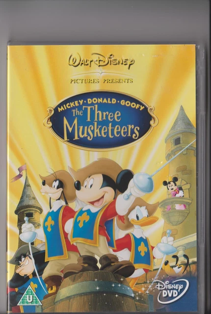 DISNEYS THE THREE Musketeers Dvd Disney Mickey Mouse Donald Duck Goofy ...