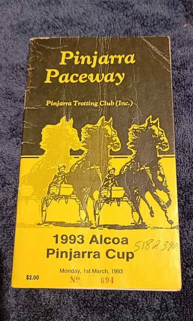 1ST MAR 1993 Alcoa Pinjarra Cup Trotting Pinjarra Paceway Wa Race Book ...