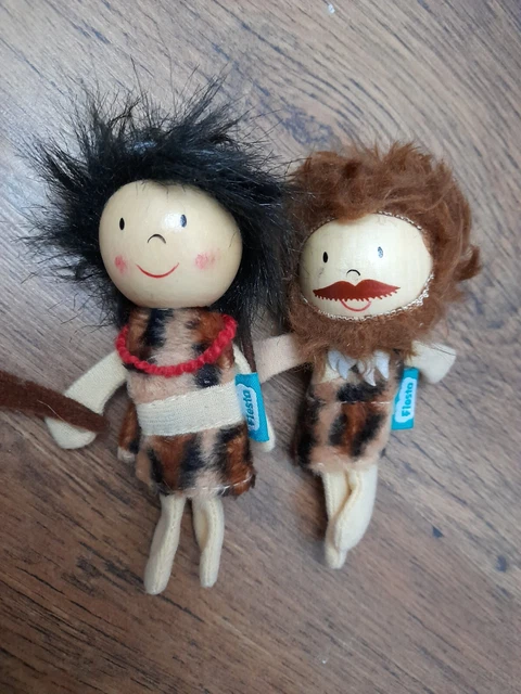 FIESTA CRAFTS CAVE Man And Woman Prehistoric Finger Puppets Caveman £2. ...