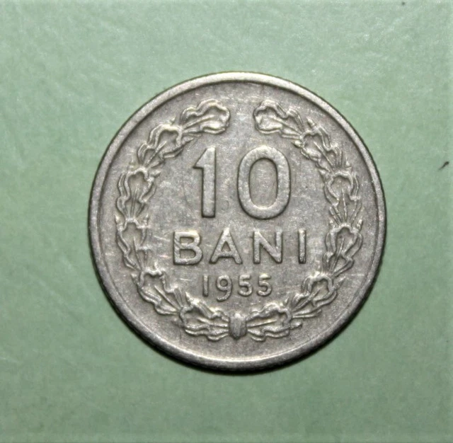 A1 - ROMANIA 10 Bani 1955 Very Fine / Very Fine + Coin *** Key Date EUR ...