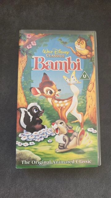 WALT DISNEY CLASSICS Disney Vhs Video Bambi 67 Minutes U Cert £2.35 ...