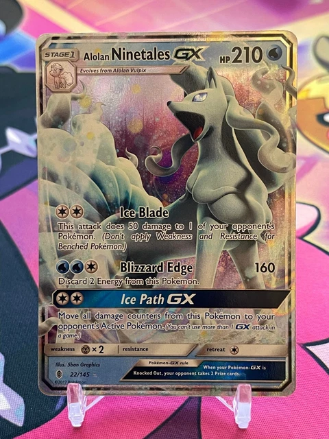 POKÉMON TCG ALOLAN Ninetales GX Sun & Moon: Guardians Rising 22/145 ...