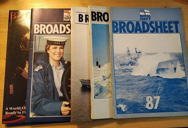 ROYAL NAVY BROADSHEET 5x Magazine Bundle. 87, 88, 89, 90 & 1999/2000. £ ...