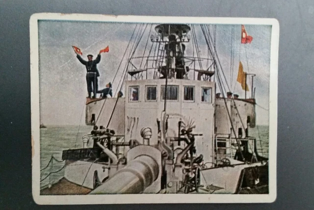 WWI GERMAN CIGARETTE Cards Der Weltkrieg Kurmark Saba #246 Baltic Ship ...