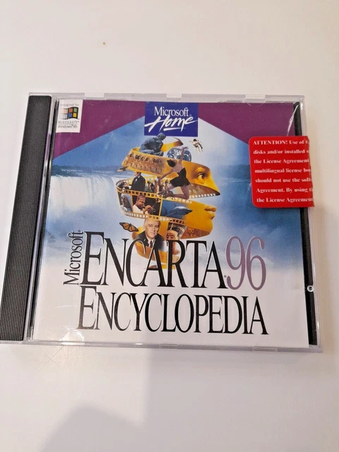MICROSOFT ENCARTA 96 Encyclopedia PC windows 95 cd rom no instructions ...