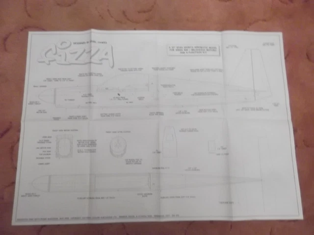RCM&E PLANS OF the Fizza a sport aerobatic model with magazine article ...