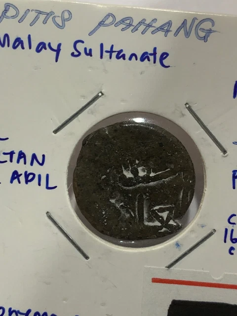 C1540-1560 MALAY PENINSULA Sultanate of Pahang 1 Tin Pitis Coin RARE ...