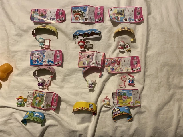 VINTAGE KINDER SURPRISE hello Kitty miniature figures Complete set of 8 ...