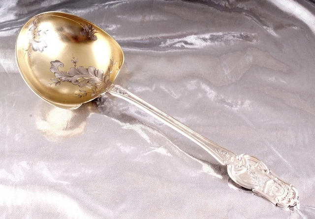 LABAT - SUPERBE Louche De Service A Dessert - Argent Massif Minerve Xix ...
