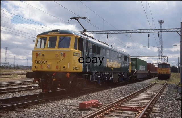 35MM RAILWAY SLIDE- Freightliner Electric Loco Class 86. 86631 @ Crewe ...