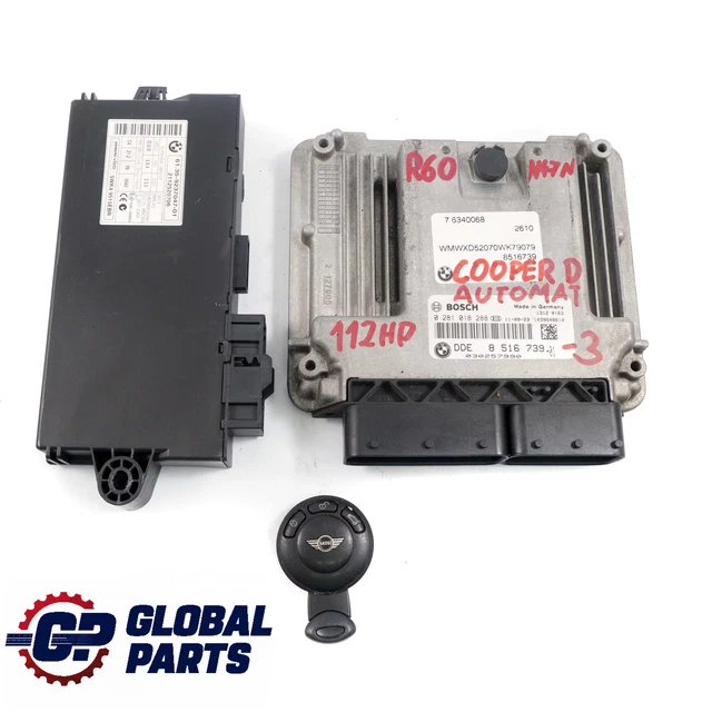 MINI COOPER D R55 R56 LCI R60 N47N Engine ECU Kit DDE 8516739 CAS3 Key ...