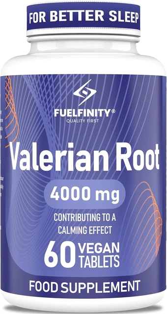 VALERIAN ROOT4000MG 60 TabsHigh Strength Vegan Sleep & Stress Support ...