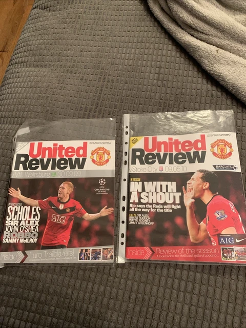 MAN UTD PROGRAMMES Vs Wolfsburg And Stoke Season 09/10 £5.45 - PicClick UK