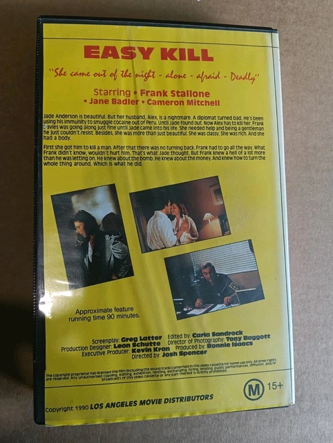 EASY KILL VHS 1990 Big Box Ex Rental MOVIE STALLONE AUS RARE Video $89.99 - PicClick AU