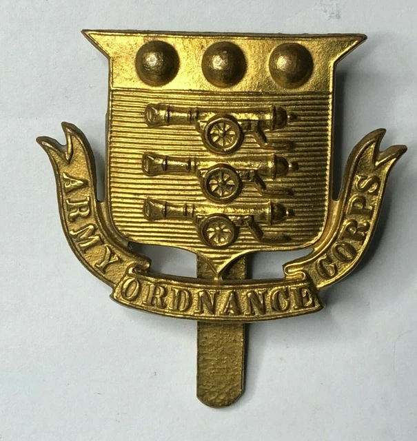 WW1 ARMY ORDNANCE Corps Gilt Cap badge Genuine £18.03 - PicClick UK