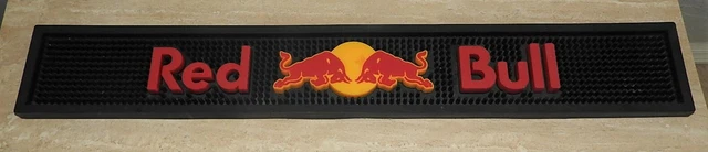 RED BULL ENERGY Drink Bar Mat Black Rubber Spill Mat Barware Man Cave ...