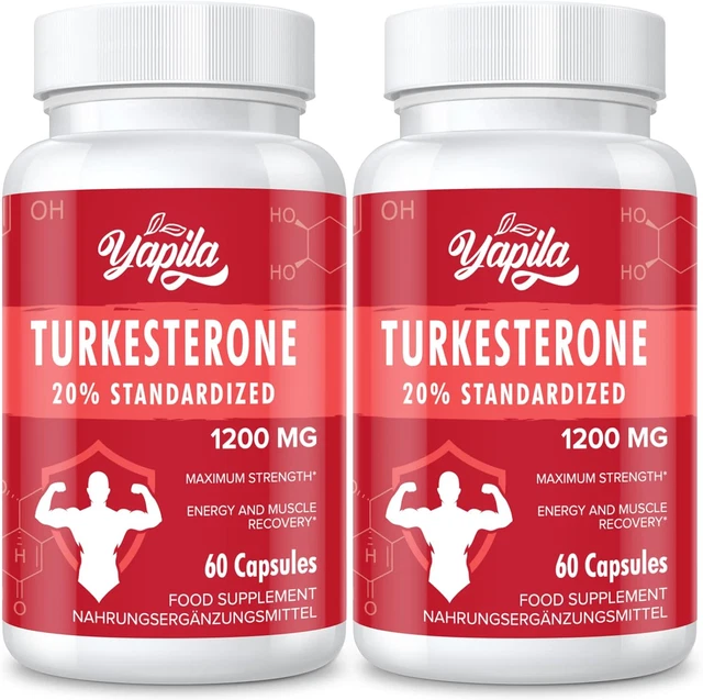 MAX STRENGTH TURKESTERONE Supplement - 1200mg Vegan Capsules, 2 Pack £ ...