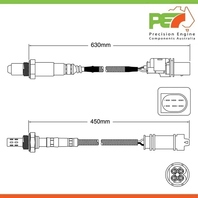 2X NEW * OEM * Pre-Cat & Post-Cat Oxygen Sensors For BMW M5 E60 5.0L ...