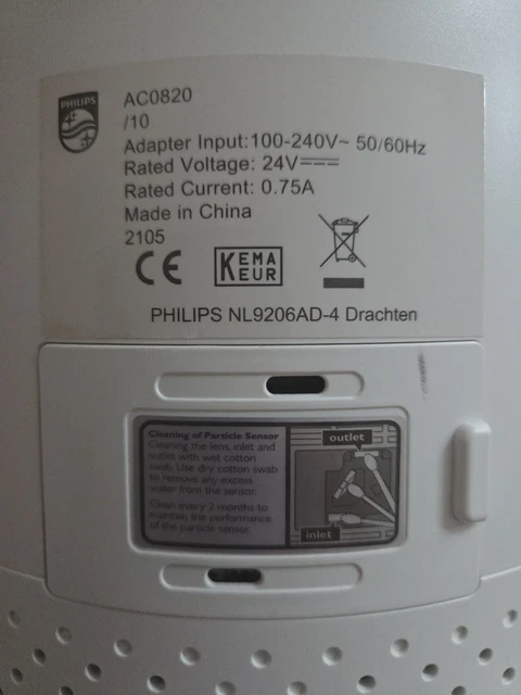 PHILIPS AC0820 LUFTREINIGER – mit neuem Filter – VitaShield & AeraSense ...