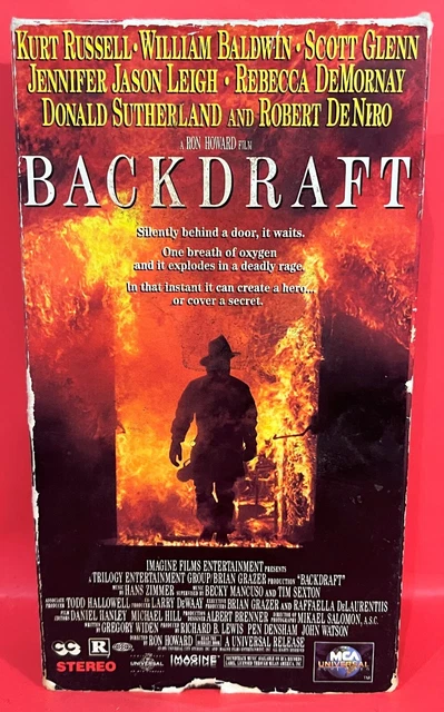 BACKDRAFT (VHS, 1991) Movie Kurt Russell, William Baldwin, Scott Glen ...