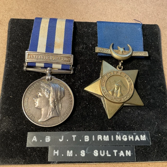 C127X. Egypt Medal+ Khedives Star Alexandria 11th July. 1882. J T ...