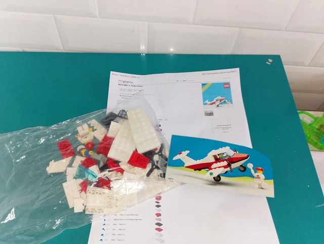 LEGO ANCIEN VINTAGE legoland complet 6687 avion turbo prop I EUR 10,99 ...