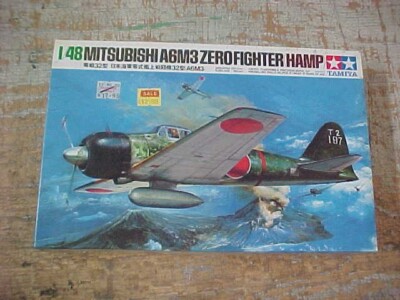 TAMIYA 1/48 SCALE Mitsubishi A6M3 Type 32 Zero Hamp Plastic Model Kit ...