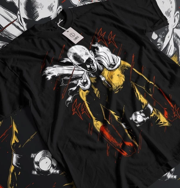 SAITAMA ONE PUNCH Man T-Shirt Anime Manga Gifts Black unisex gift shirt ...