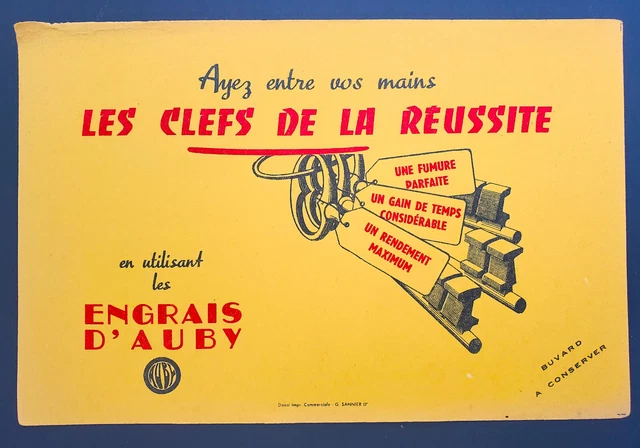 BUVARD - Les Clefs de la Réussite - ENGRAIS D'AUBY EUR 3,00 - PicClick FR