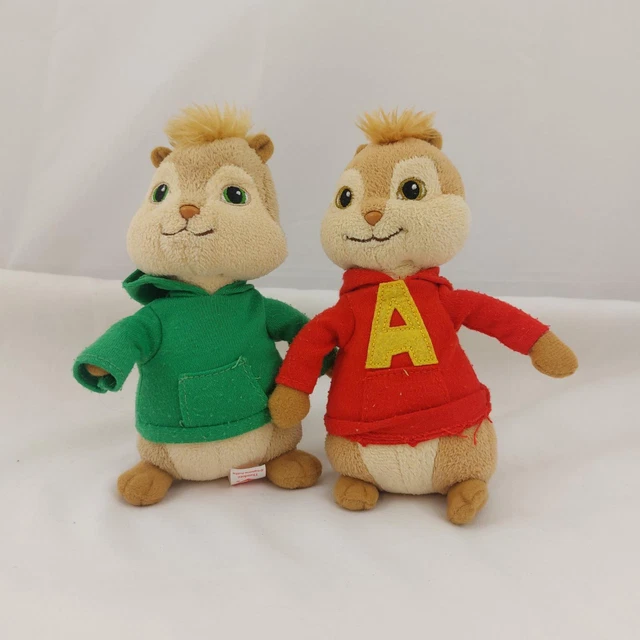 ALVIN AND THE Chipmunks Soft Toys Alvin & Theodore Made by Ty Beanie ...