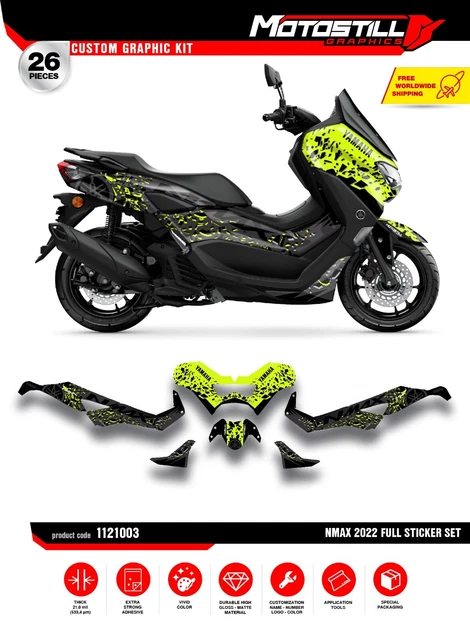 YAMAHA NMAX 125CC-155CC (2021-2022) GRAPHIC STICKER DECAL KIT £139.56 ...