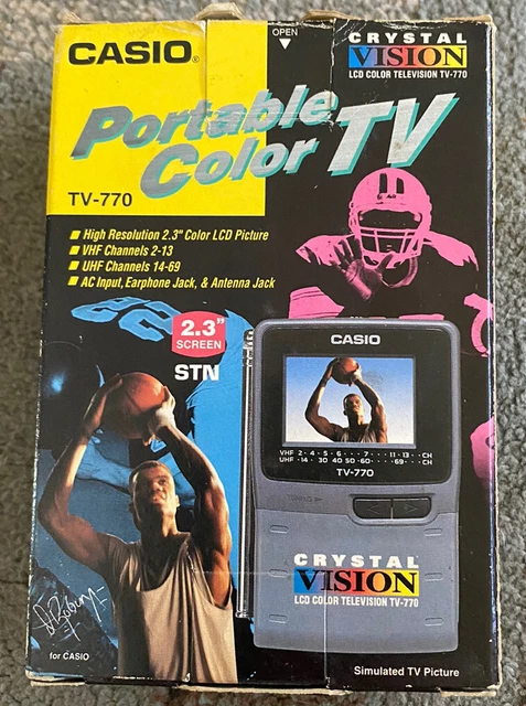 VINTAGE CASIO TV-770 Crystal Vision Portable LCD Color Pocket Mini ...