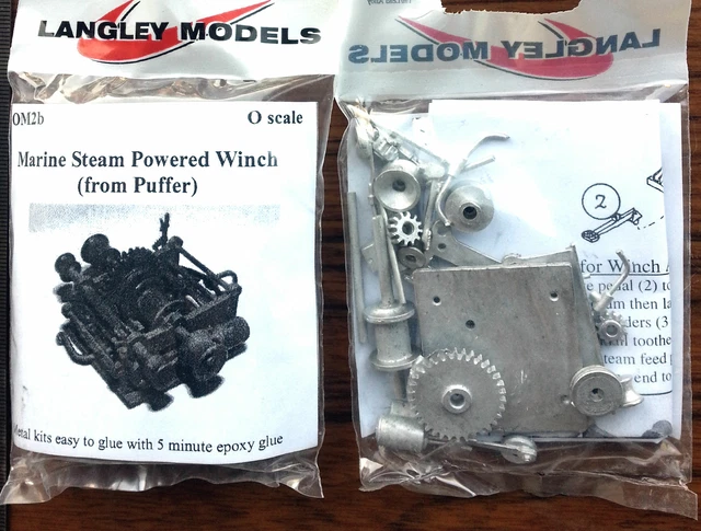 MARINE STEAM WINCH OM2b UNPAINTED O Scale Langley Models Kit 1/43 Boats ...