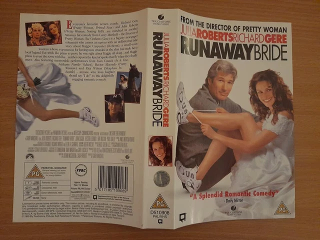 RUNAWAY BRIDE JULIA Roberts Richard Gere VHS Video Big Box Ex Rental ...