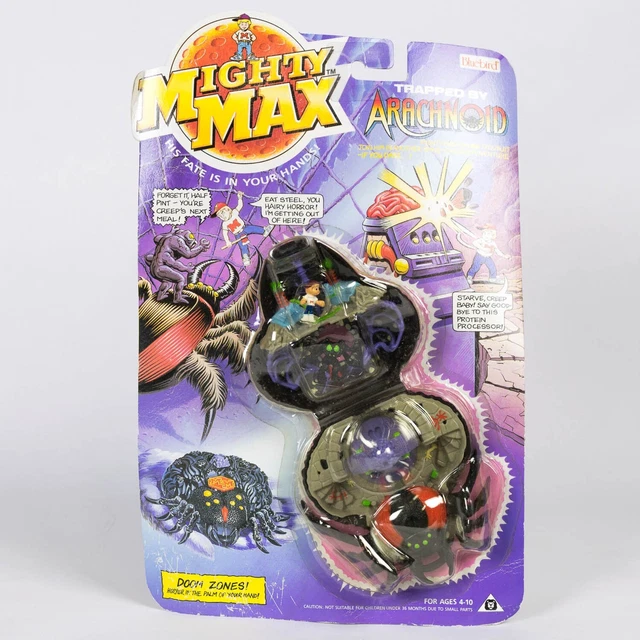 MOC BLUEBIRD 1992 Mighty Max Doom Zones Trapped by Arachnoid spider £ ...