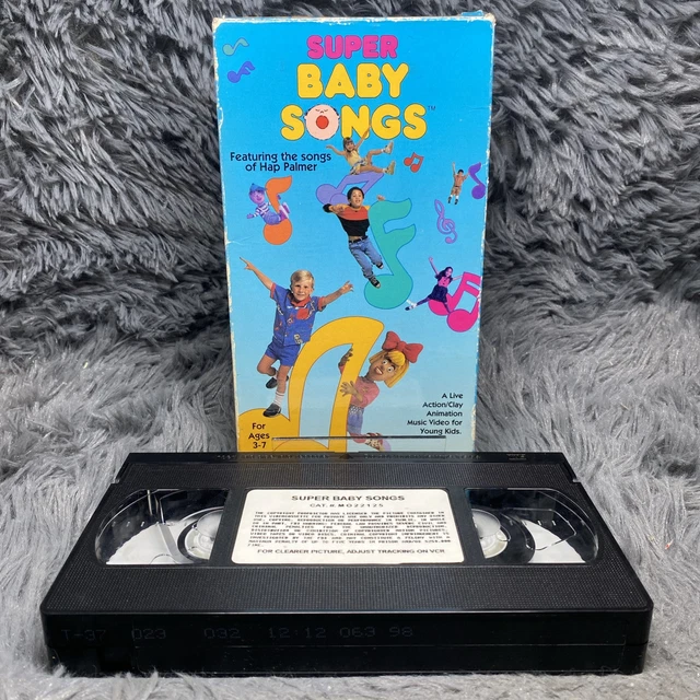 HAP PALMER: SUPER Baby Songs VHS Tape 1993 Live Action Clay Animation ...