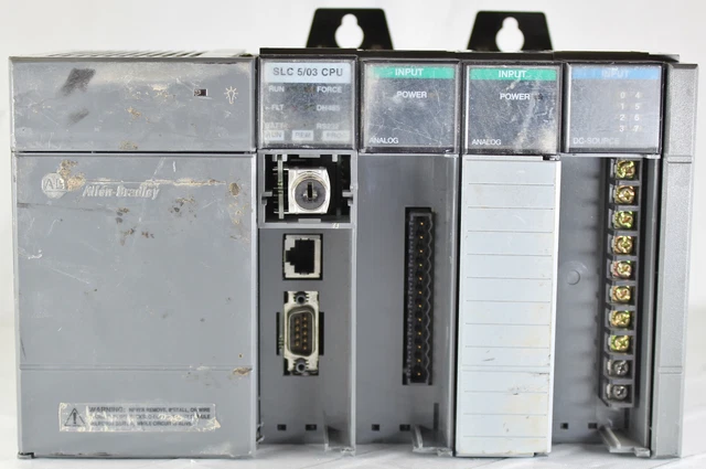 ALLEN BRADELY SLC 500 4-Slot Rack 1746-A4 Mit 1747-L531,2x 1746-NI4 ...