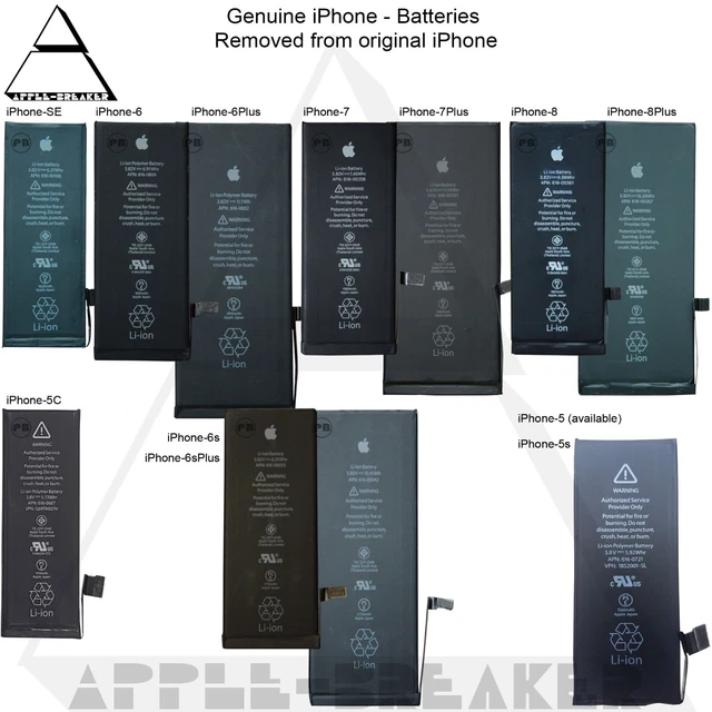 GENUINE ORIGINAL APPLE iPhone Batteries over 90% Capacity Used (Grade A ...