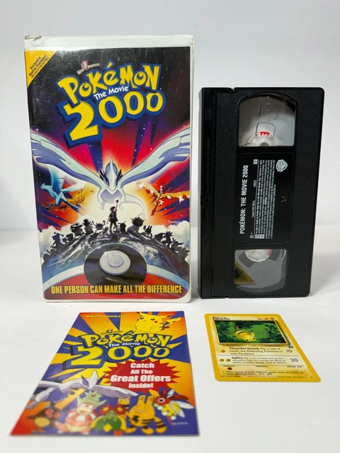 POKEMON 2000 THE Movie Clamshell VHS Tape with Pack in Promo and Card ...