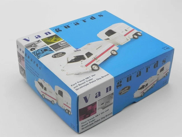 VANGUARDS 1/43 FORD Transit Strathclyde Police & Dog Trailer Vintage ... VANGUARDS 1/43 FORD Transit Strathclyde Police & Dog Trailer Vintage ...