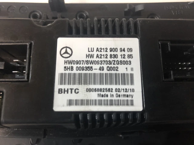 BEDIENTEIL KLIMAANLAGE LÜFTUNG Mercedes W212 S212 E-Klasse W207 ...